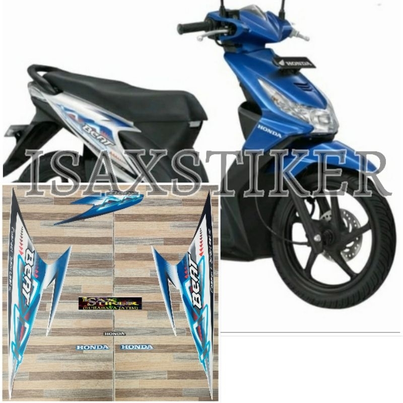 Jual striping original Honda beat karbu biru putih tahun 2011 2012 ...