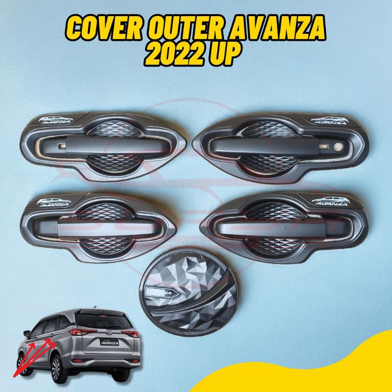 Jual Paket Cover Outer Handle Tank Cover Bensin Hitam Doff Avanza 2021-2024 (HARGA 1 SET ...
