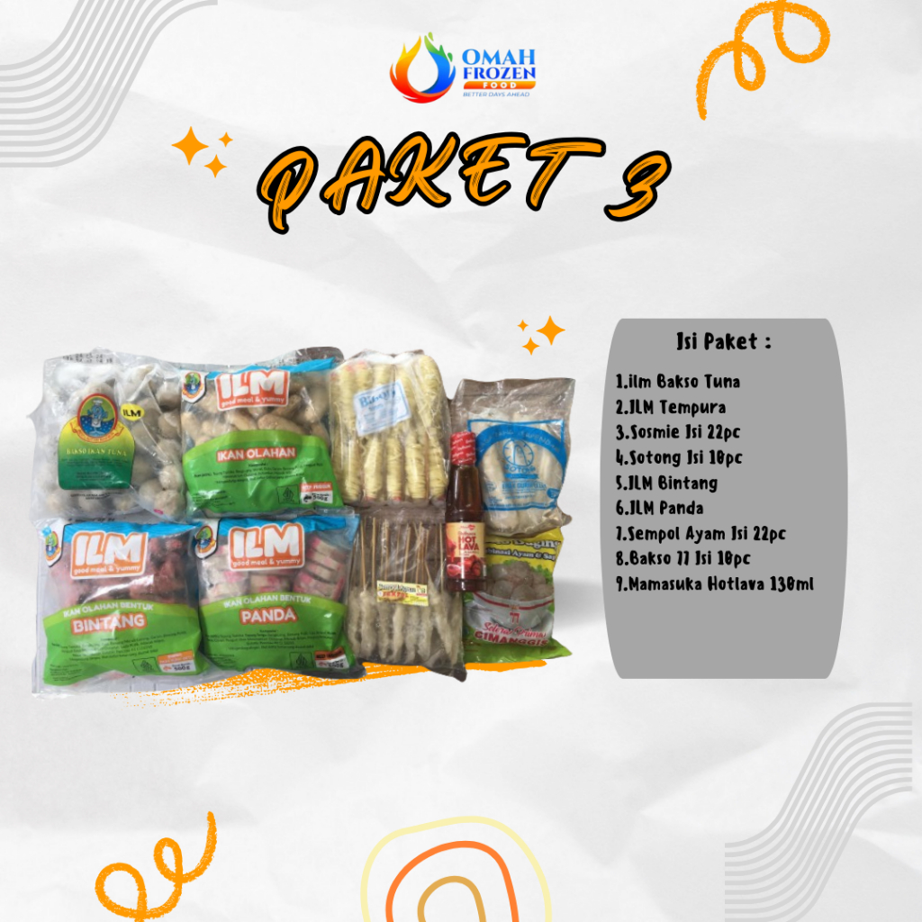 Jual Paket 3 Paket Frozen Food (ILM Bakso Tuna, ILM Tempura, Sosmie ...