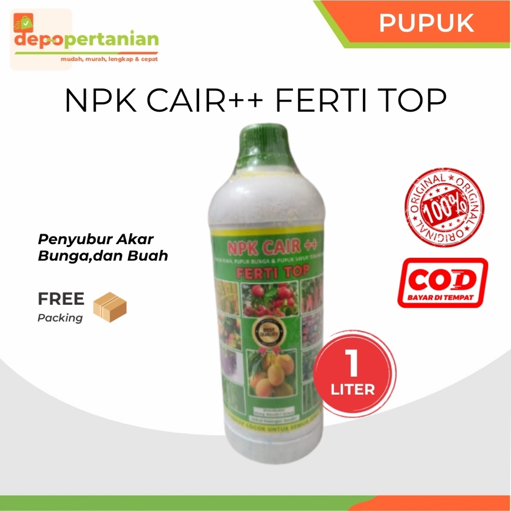 Jual Depo Pertanian - NPK PLUS Cair 1 Liter Pupuk Daun Suplemen Penyubur Akar Daun Bunga Semua ...