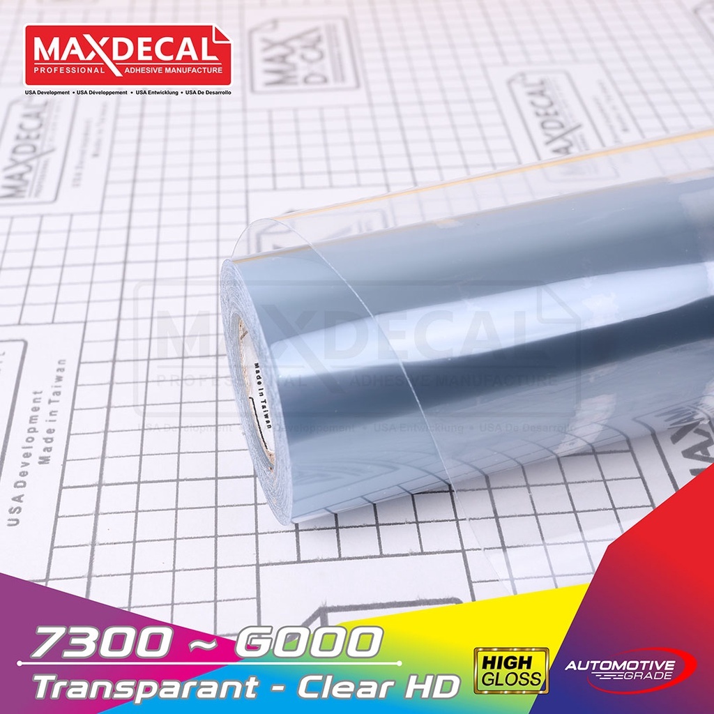 Jual MAXDECAL 7300 - G000 GLOSS Transparant Clear HD Skotlet Sticker 45CM X 15M [ROLL] | Shopee ...