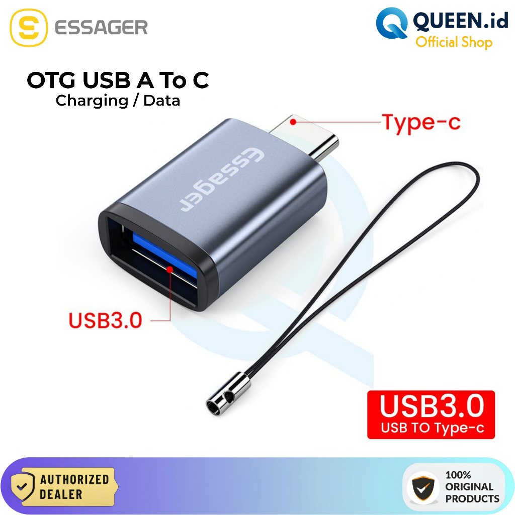 Jual Essager Converter OTG Adapter USB A 3.0 To TYPE C Charger Data ...