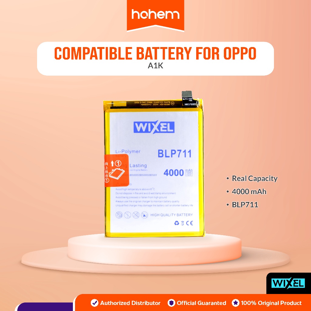 Jual WIXEL ORIGINAL Baterai Oppo A1K BLP711 Double Power Real Capacity ...