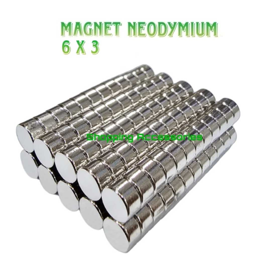 Jual Magnet Neodymium Ukuran 6x3mm Strong Magnet -1pcs | Shopee Indonesia