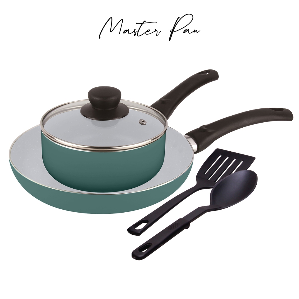 Jual Master Pan Set Panci Non Stick Isi 5 pcs Green Spruce | Shopee ...