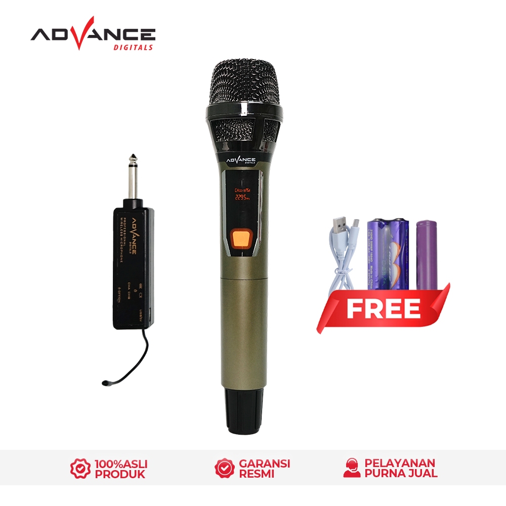 Jual Advance MIC-102 Mic Profesional Wireless Microphone Mikropon Tanpa ...