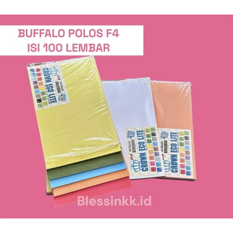 Jual KERTAS BUFFALO POLOS PUTIH & BUFFALO WARNA MIX UKURAN F4 | Shopee ...