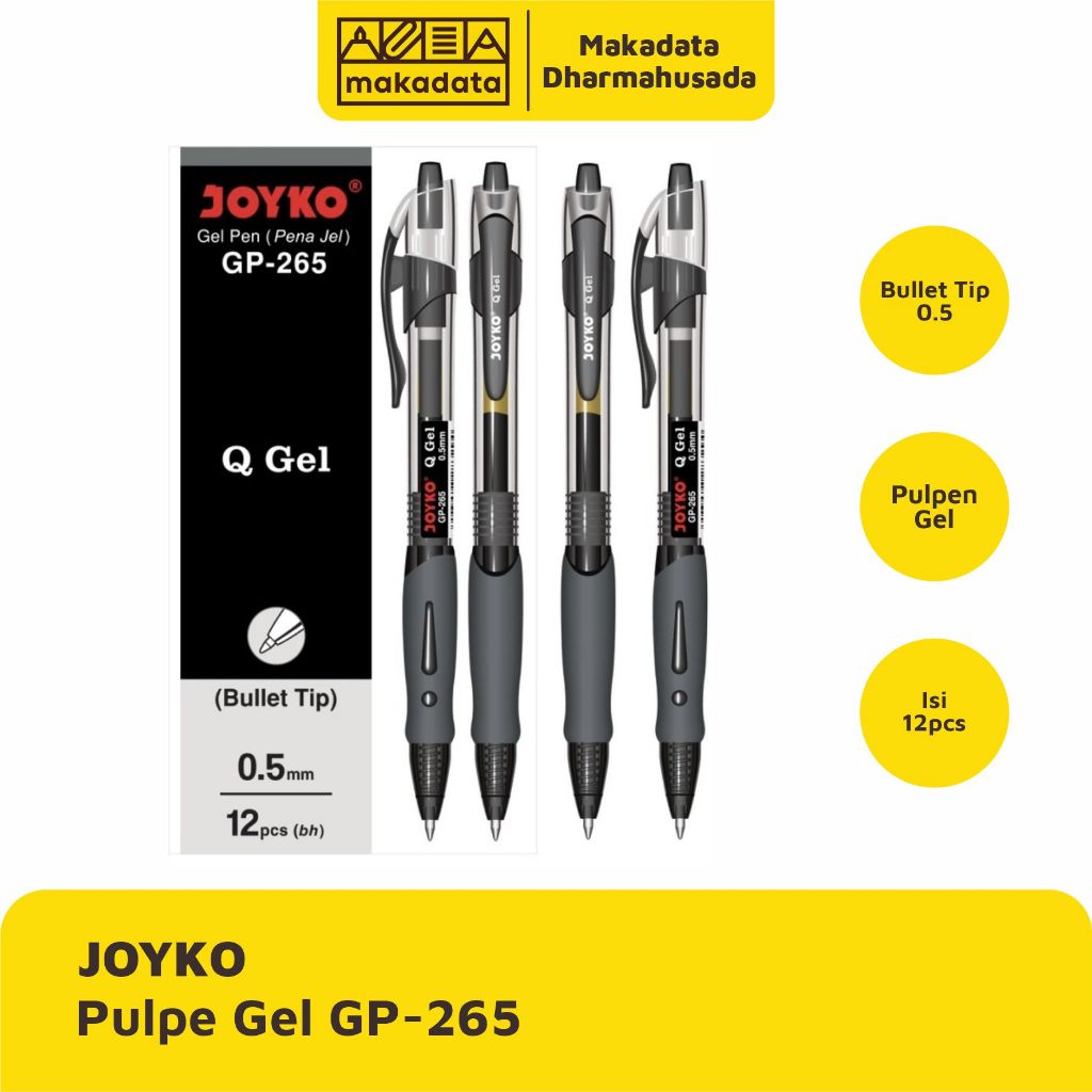 Jual BALLPOINT | BOLPEN | PULPEN GEL JOYKO GP-265 (1 PAK) | Shopee ...