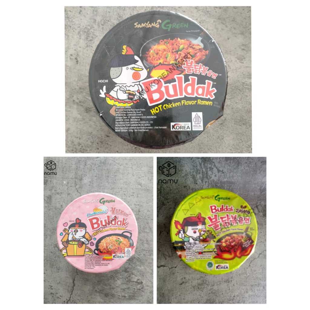 Jual Samyang Green Buldak Hot Chiken Ramen Jjajang Flavour Bowl 105gr ...