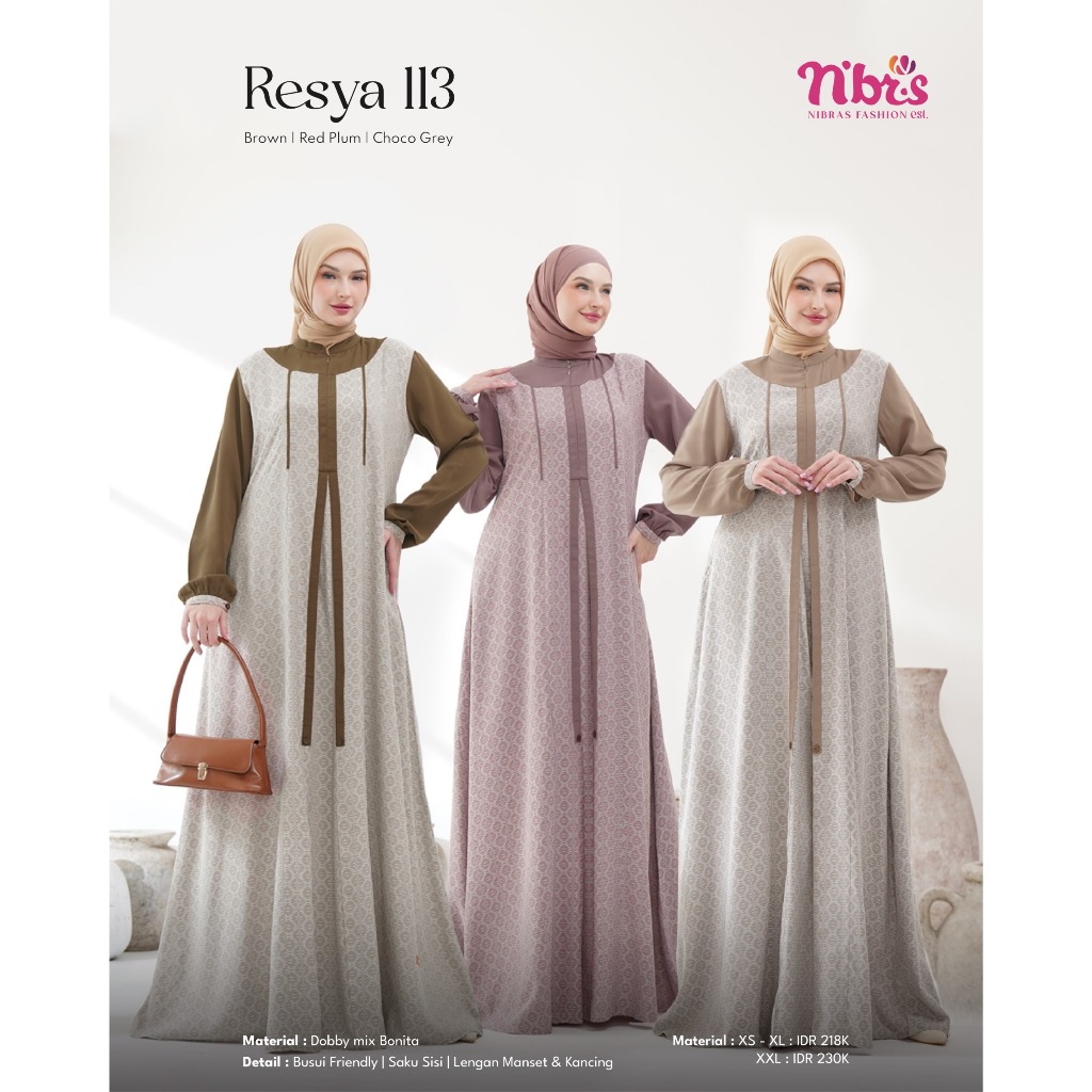 Jual RESYA 113 GAMIS NIBRAS TERBARU | Shopee Indonesia