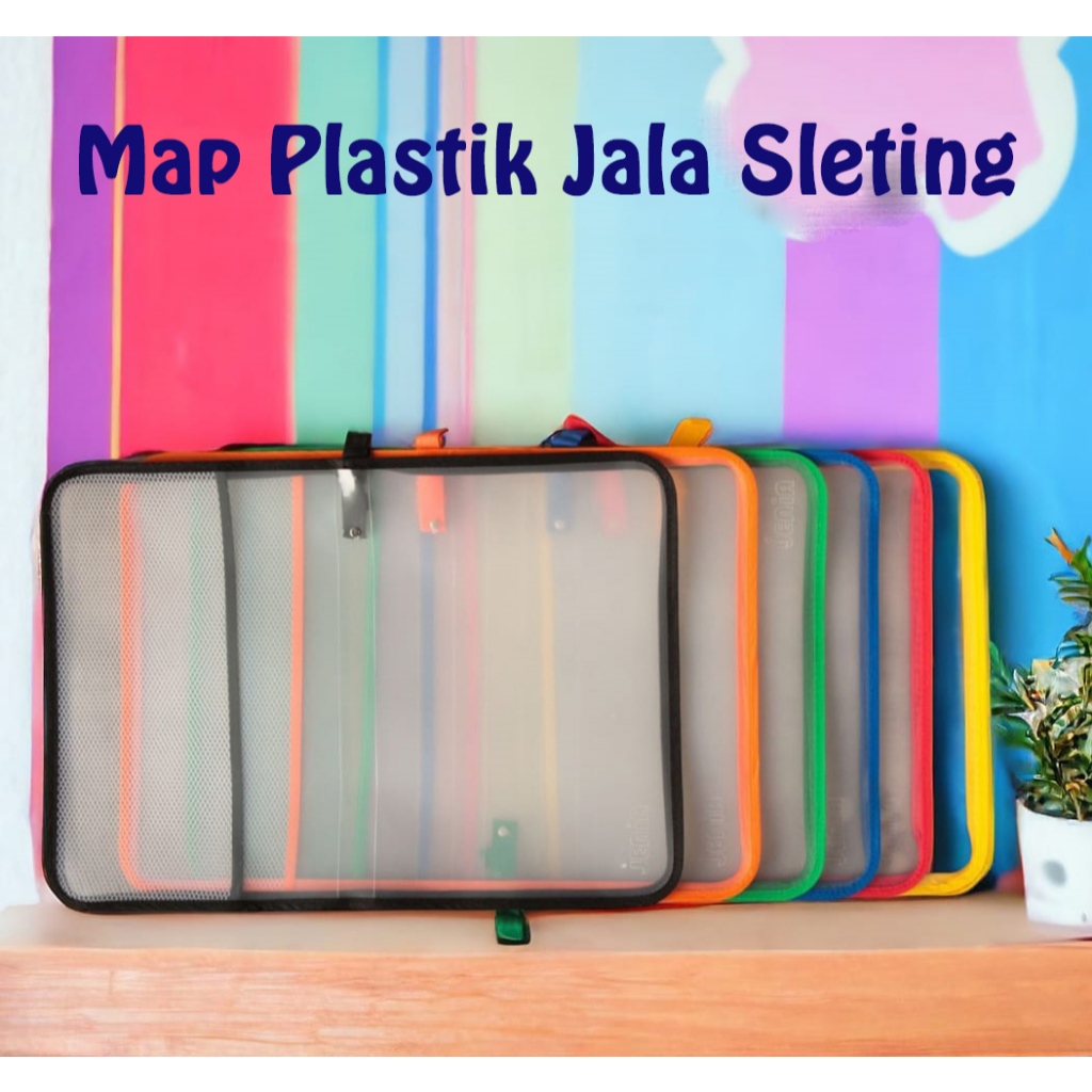 Jual COD Joymart Map Plastik Jala Kancing Sleting Polos Anti Air Ukuran ...