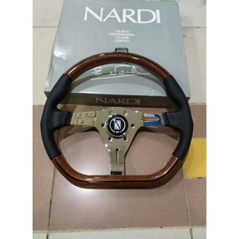 Jual Stir Nardi Model Flat kayu 14inch.Steer Racing Nardi Model Flat ...
