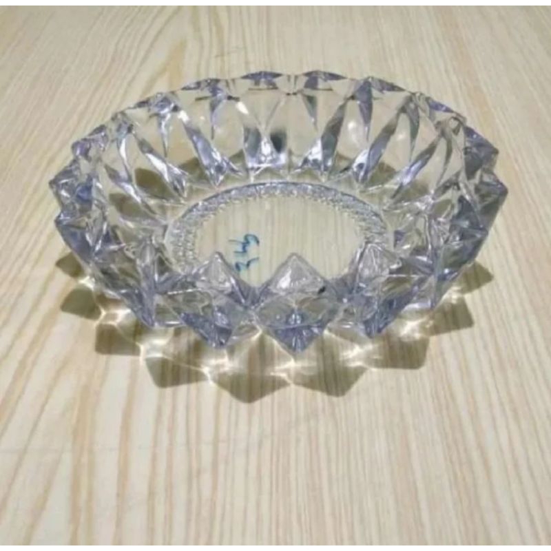Jual Asbak kaca Besar / Asbak kaca bening tebal diameter 20 cm / Asbak ...