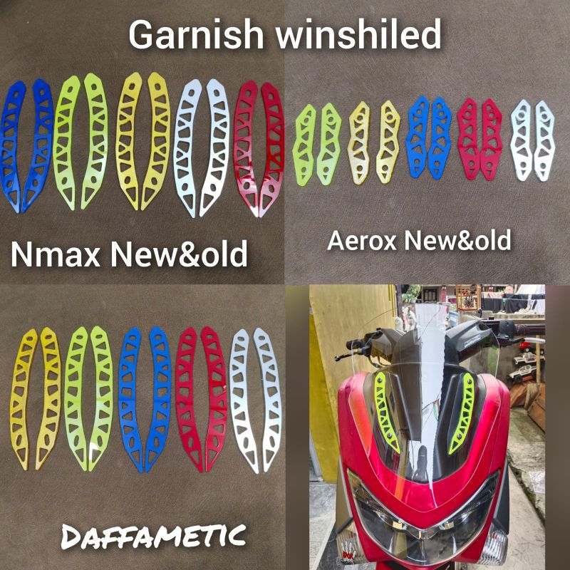Jual Garnish Winshiled Nmax New Nmax Old Garnish visor Aerox New Aerox ...
