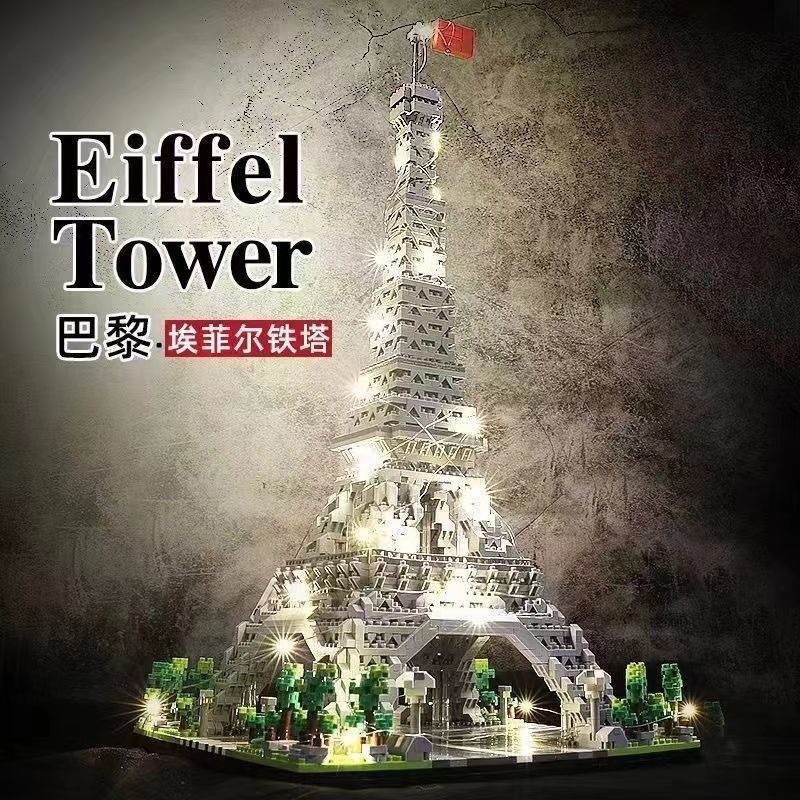 Jual Bricks mini Menara Eiffel Taj Mahal Miniatur Blok Bangunan Brick ...