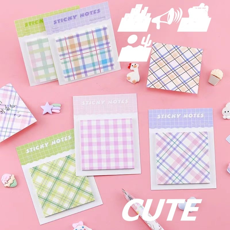 Jual Catatan Tempel Kotak Bergaris Sederhana Sticky Notes Siswa ...