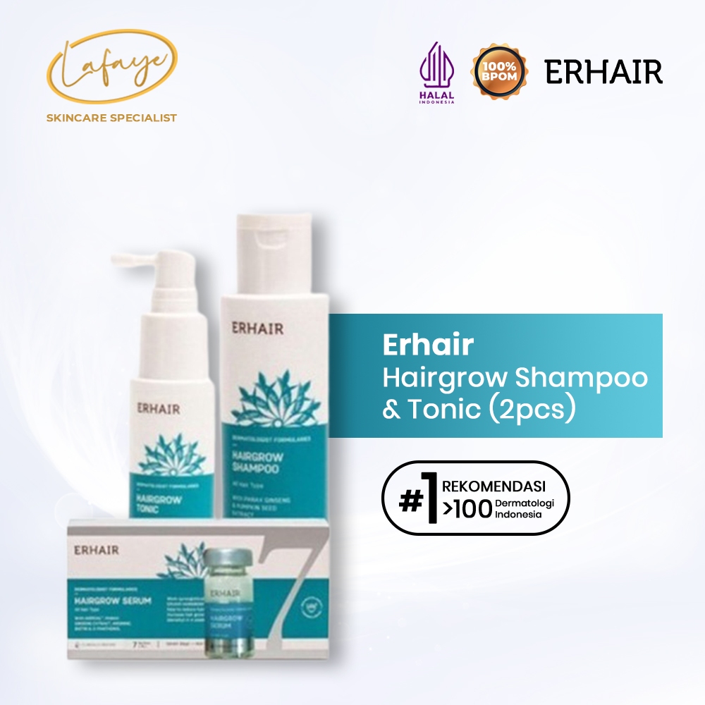 Jual ERHA ERHAIR Hairgrow Shampoo 100 ml + Serum + Tonik - Penumbuh ...