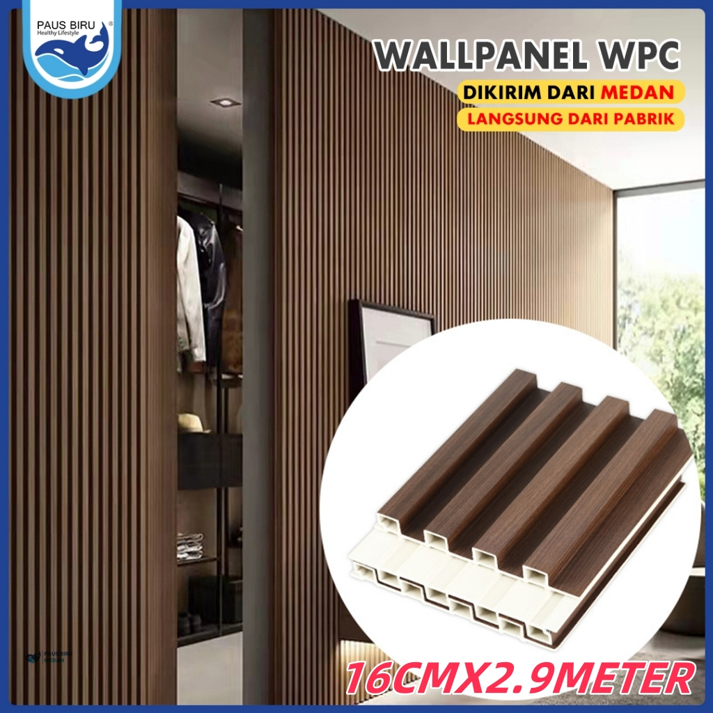 Jual Paus Biru - Wall Wpc Wood Panel Wallpanel Wpc Pvc Kayu Dinding Ukuran 16cmX2,9Meter ...