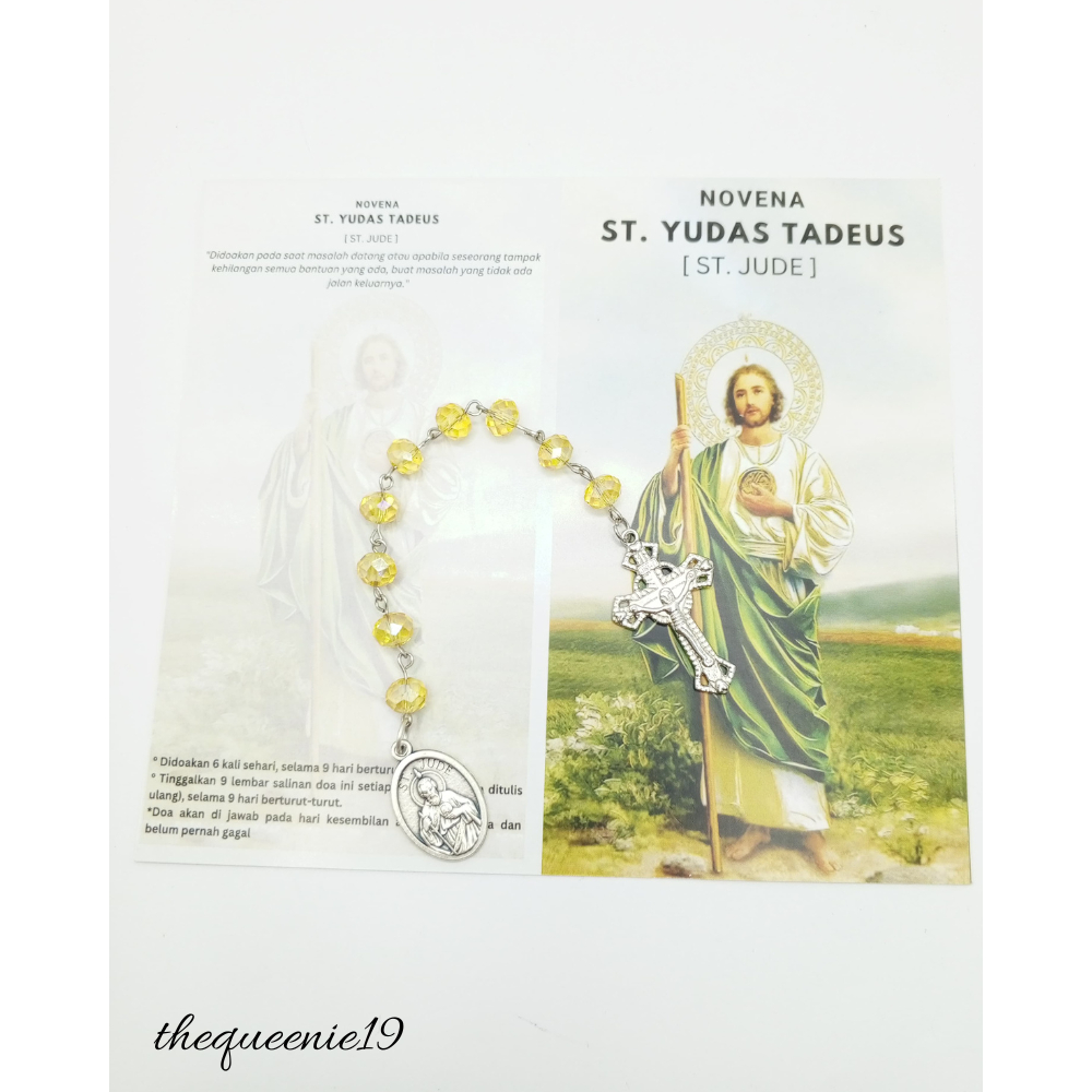 Jual Kaplet St. Yudas Tadeus Batu 8mm | Doa Katolik | Kaplet Santo ...
