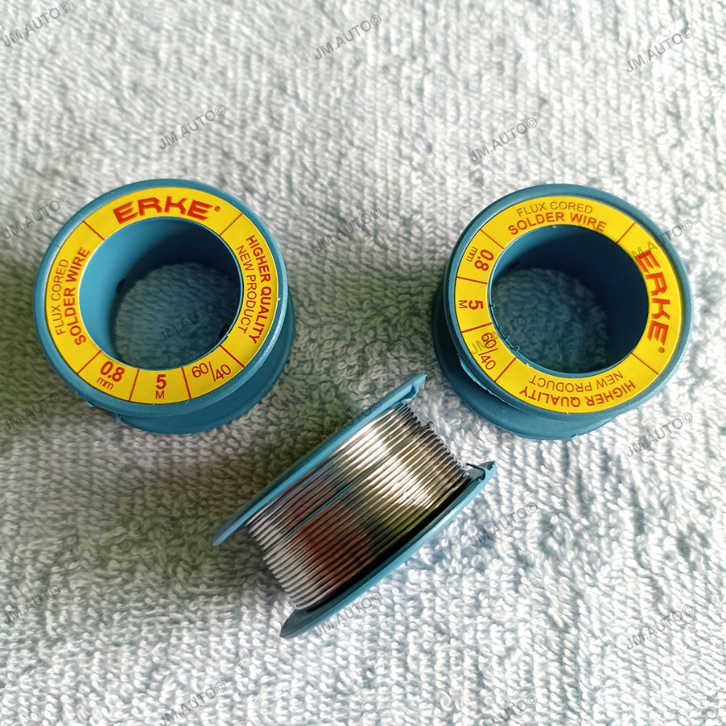 Jual Timah Solder Erke 0,8mm x 5 meter 60/40 alat Solder PCB Komponen ...