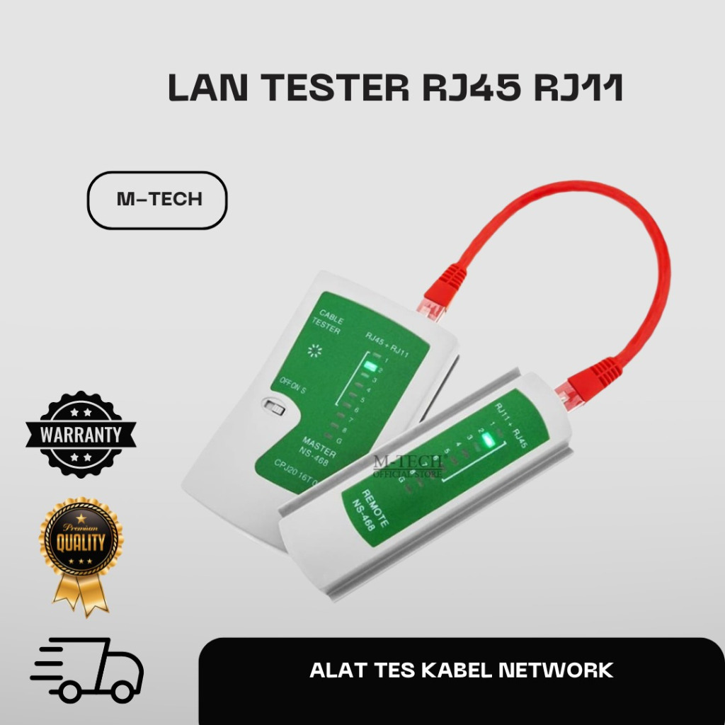 Jual M-Tech Original LAN Tester RJ45 RJ11 Alat Tes Kabel Network ...