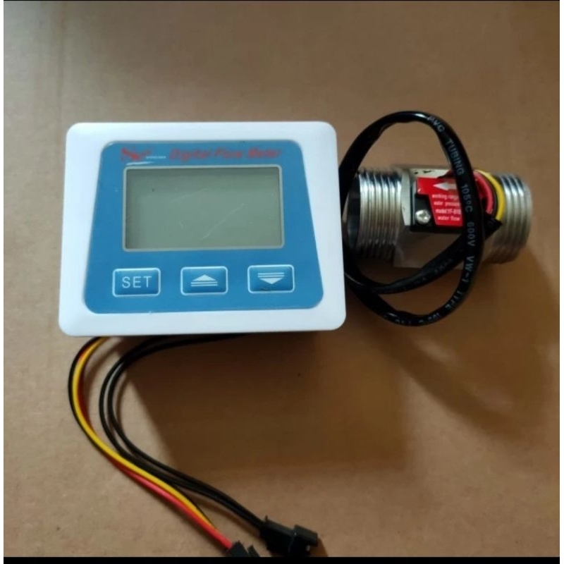 Jual Digital Flow Meter LCD-S+Flow Sensor Stainless Steel 304 G3/4 inch ...