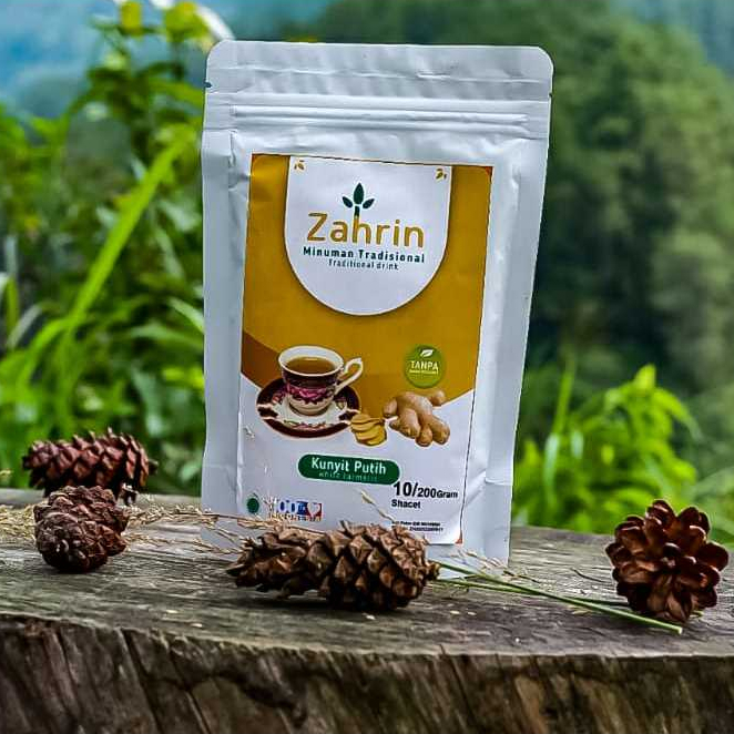 Jual Zahrin Minuman herbal serbuk Kunyit Putih praktis siap seduh (250 ...