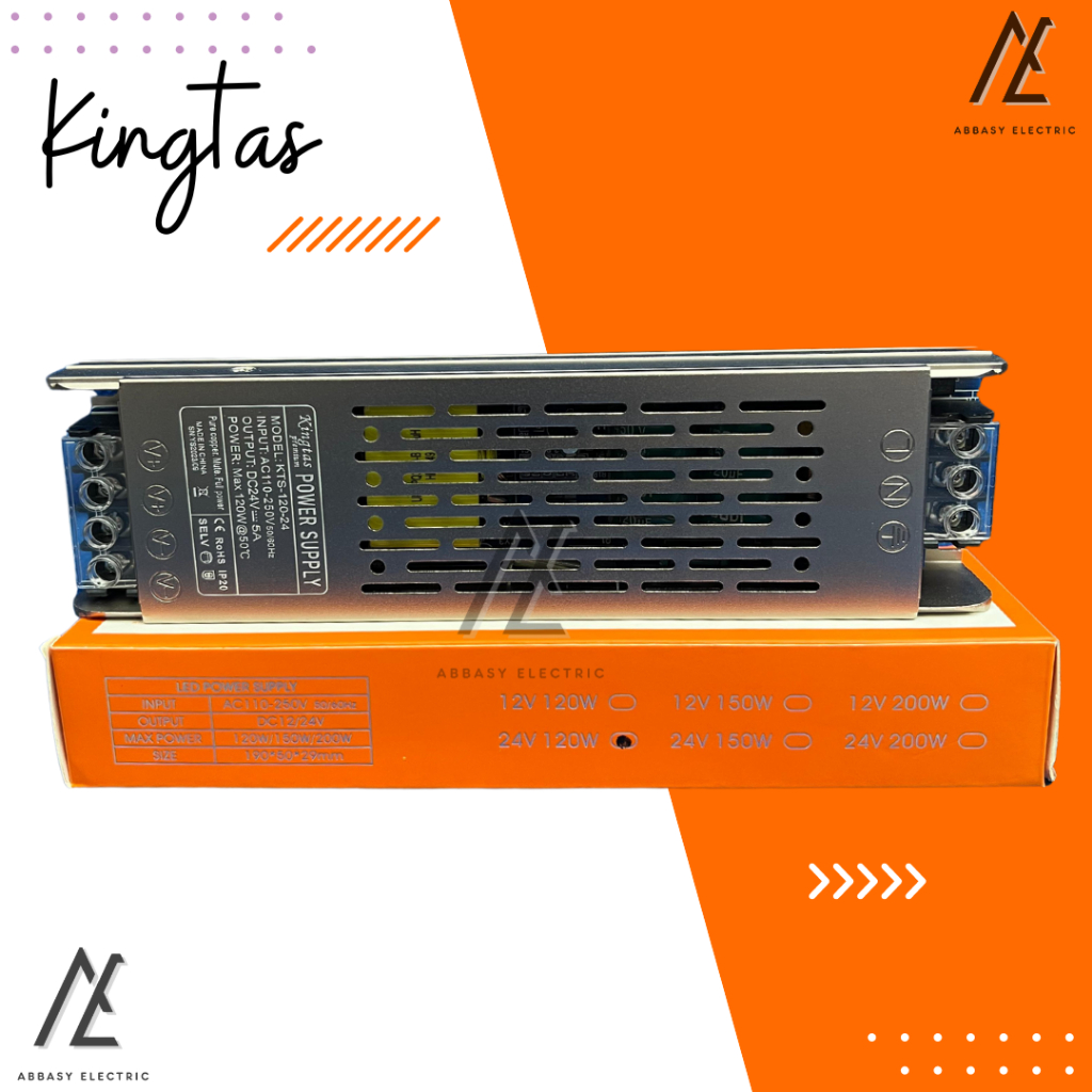 Jual TRAVO POWER SUPPLY KINGTAS PREMIUM DC24V 120W 5A 5 AMPER | Shopee ...
