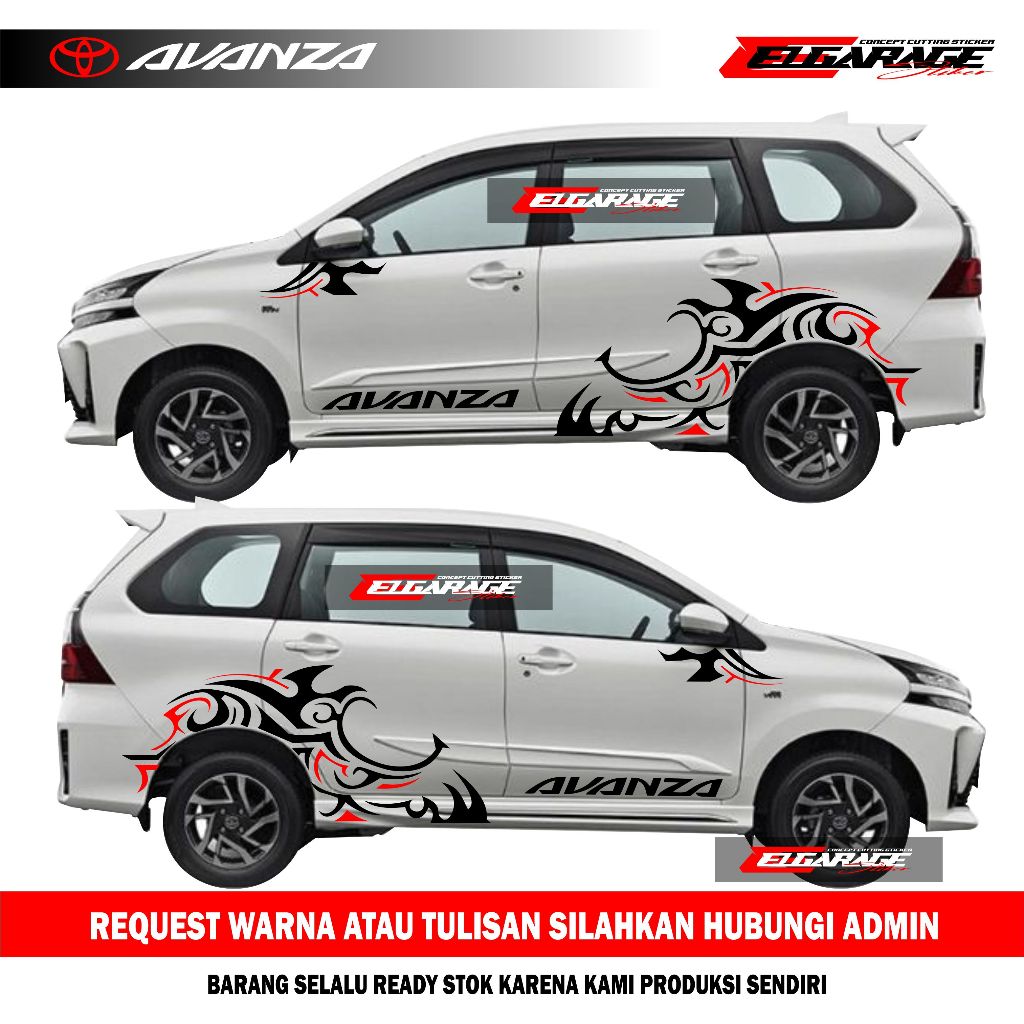Jual Stiker mobil avanza sticker list minimalist mobil toyota avanza ...