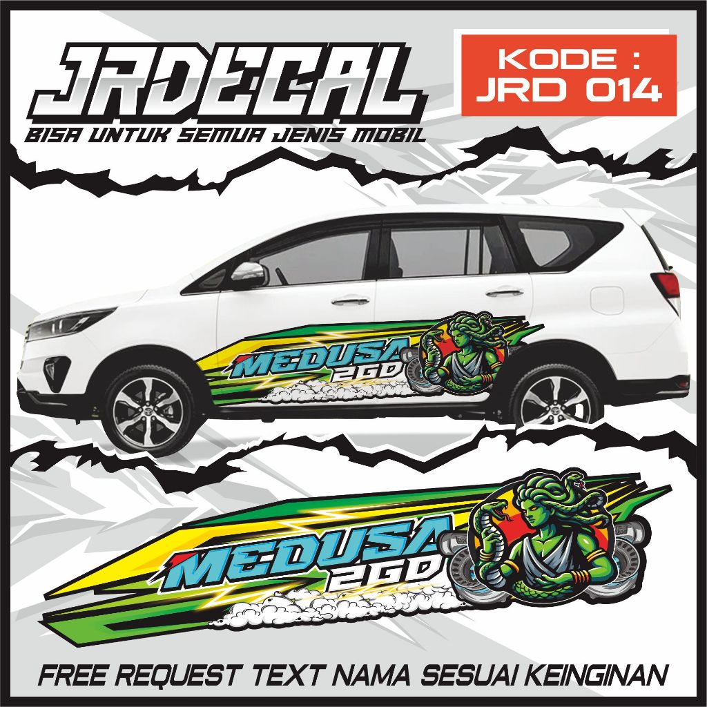 Jual (TERBARU BISA COD) DECAL STICKER MOBIL LIVERY INNOVA REBORN PAJERO ...