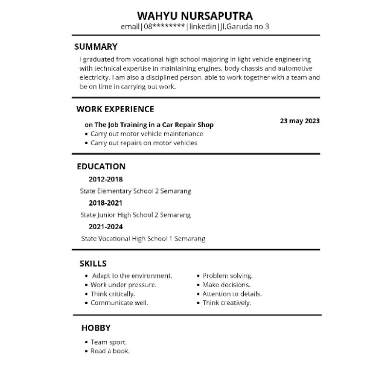 Jual CV ATS Friendly murah,CV ATS Friendly bahasa Inggris | Shopee ...