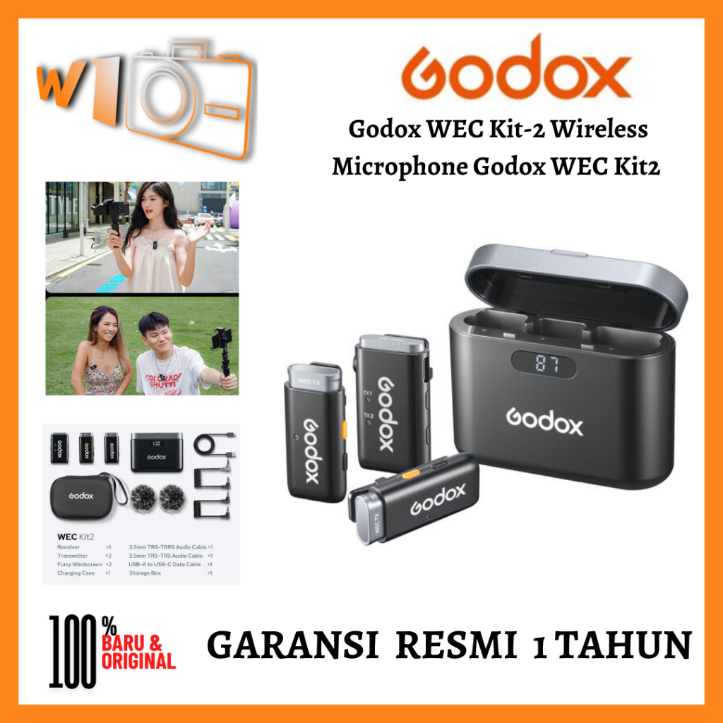 Jual Godox WEC Kit-2 Wireless Microphone Godox WEC Kit2 2.4GHz Godox ...