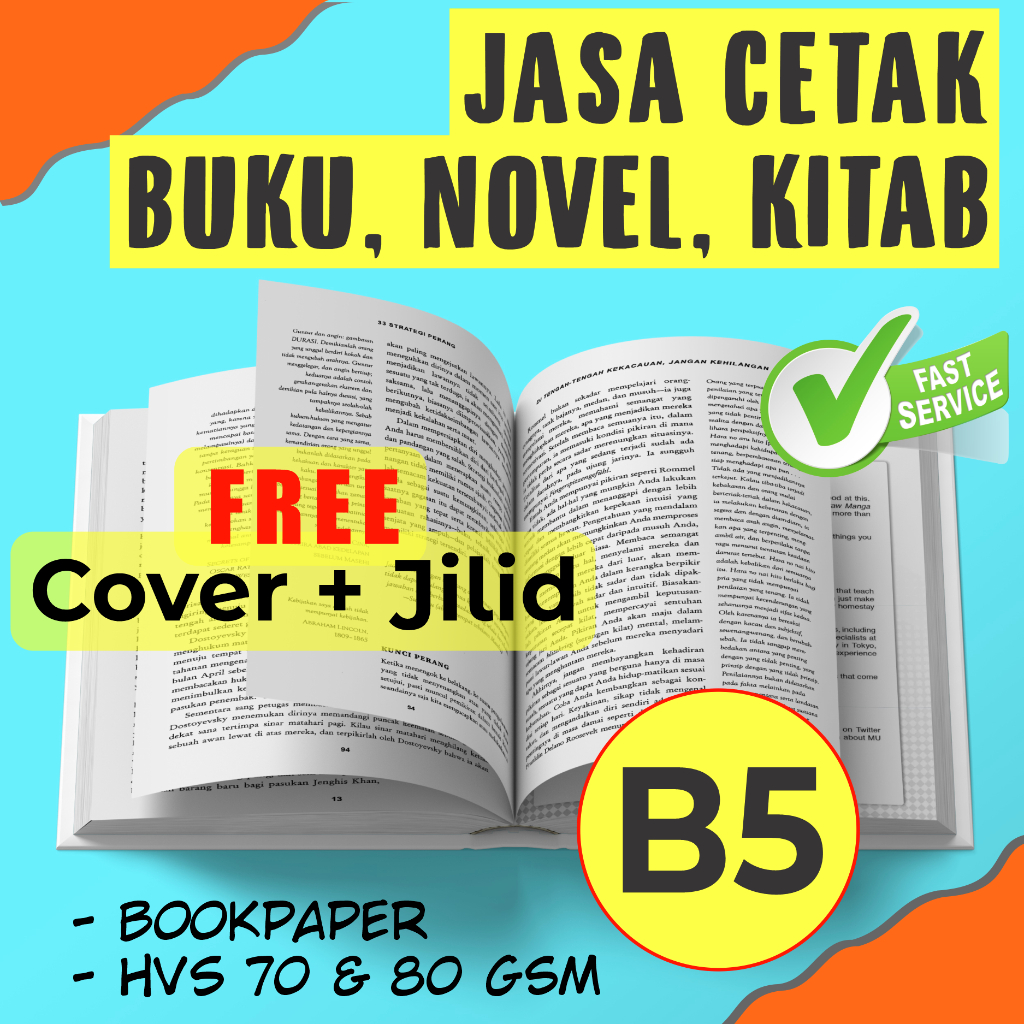 Jual PRINT & CETAK Buku Ukuran B5 (FREE JILID + COVER..!!!) | Shopee ...