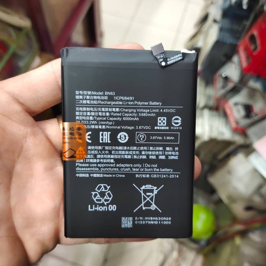 Jual Baterai XIAOMI BN63 / REDMI 10 / 10 PRIME battery battle batre ...