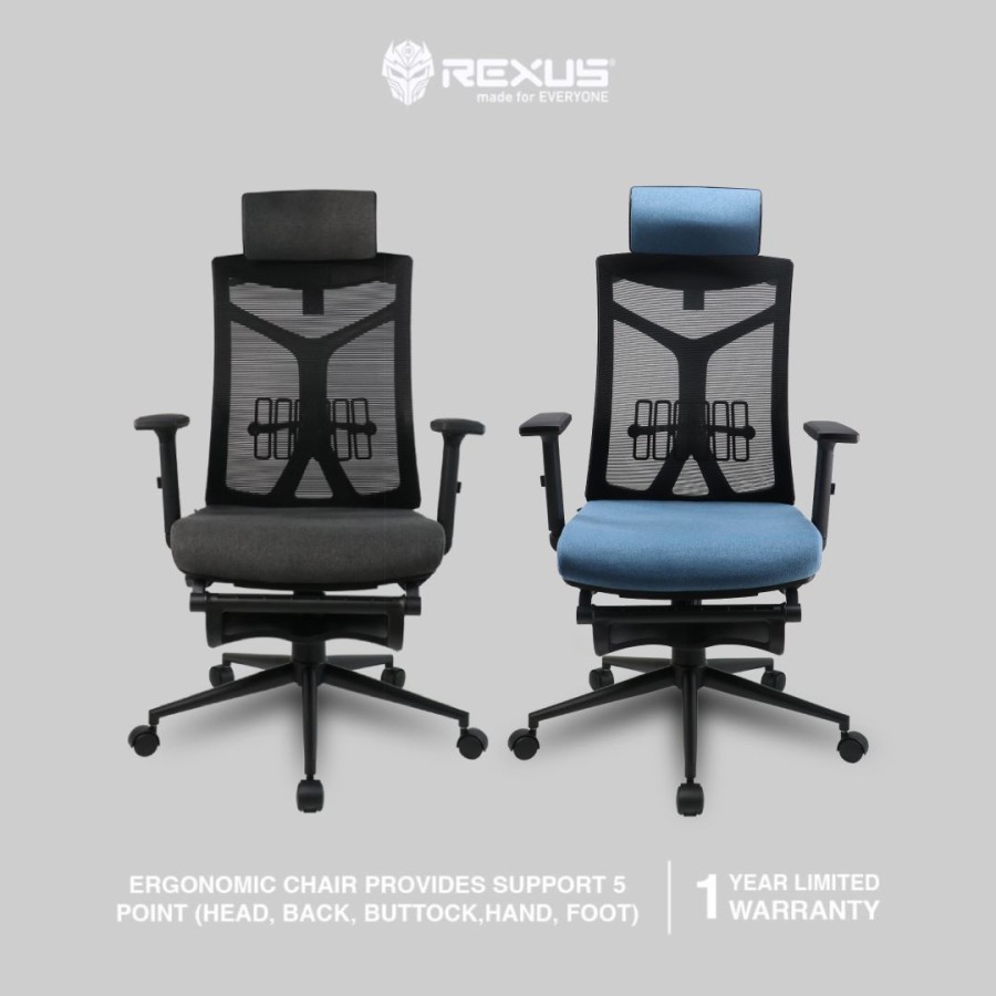 Jual Rexus Ergonomic Office Chair Kursi Kantor NC-1 / NC1 Max | Shopee ...