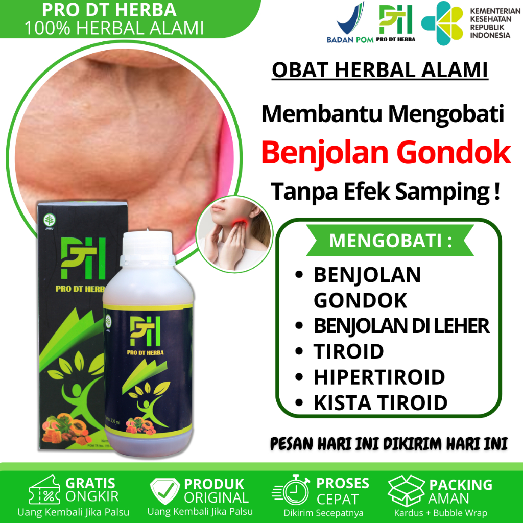 Jual Obat Benjolan Gondok Gondongan Tiroid Hipertiroid di Leher Gondok ...