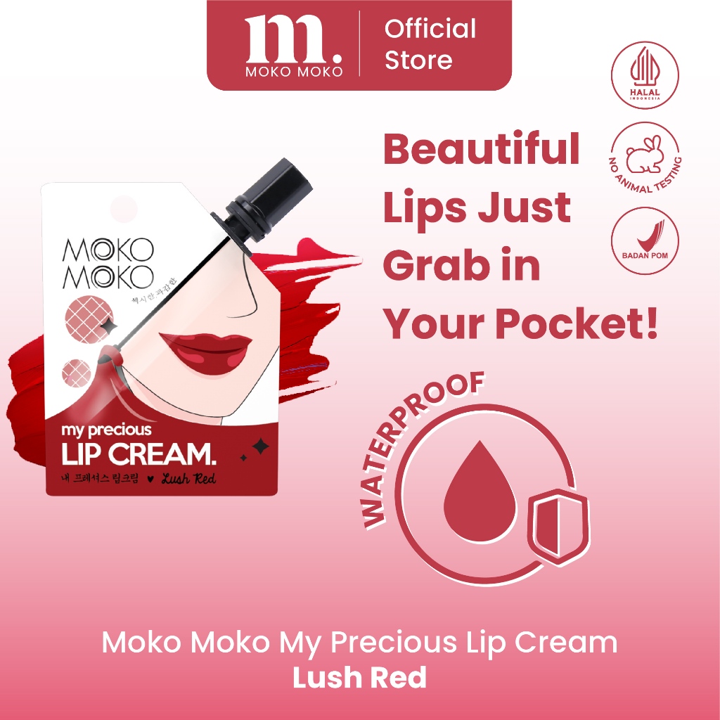 Jual Moko Moko My Precious Lip Cream, Lush Red - Lipcream Minimalis ...