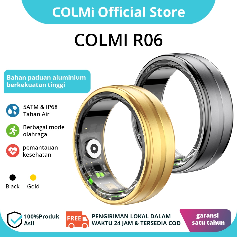 Jual COLMI Smart Ring R06 Pemantauan Kesehatan Pemantauan Olahraga IP68 & 5ATM Tahan Air dan ...