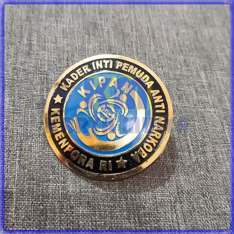 Jual Pin Kipan Bulat Lencana Logo Kipan Kemenpora RI Murah - Karya ...