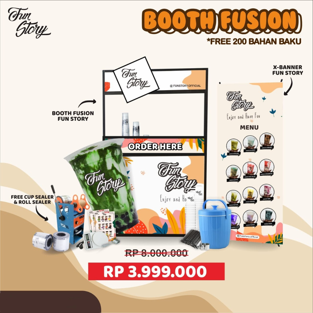 Jual PAKET KEMITRAAN FUNSTORY SIGNATURE DRINK BOOTH FUSION / FRANCHISE ...