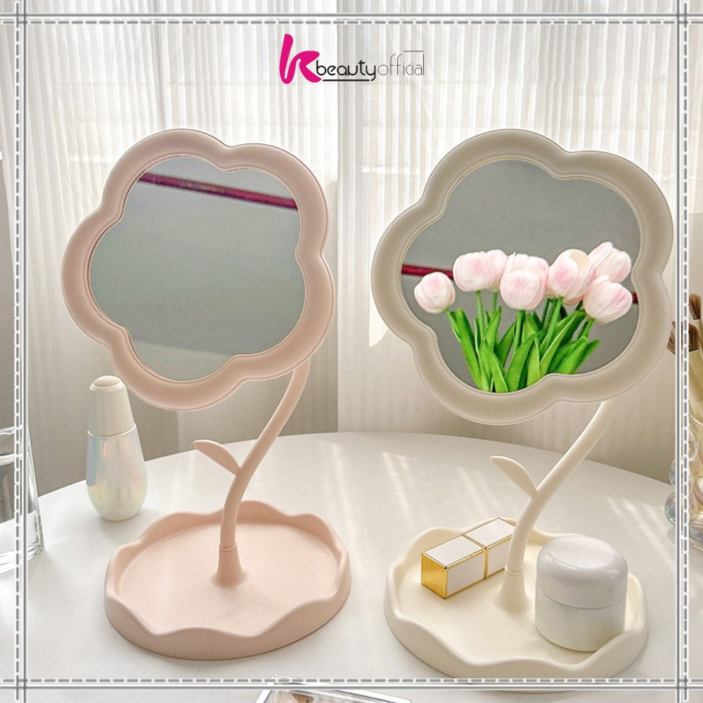 Jual KB-K181 Cermin Aesthetic Stand Mirorr Flower Kaca Meja Rias ...