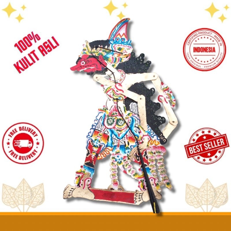 Jual PATIH SABRANG Wayang Kulit sapi Asli / Wayang Kulit Asli Patih ...