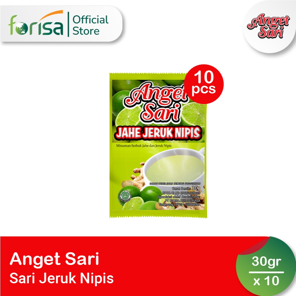 Jual Anget Sari Jahe Jeruk Nipis Minuman Rempah Serbuk 30 gr 10 Pcs ...