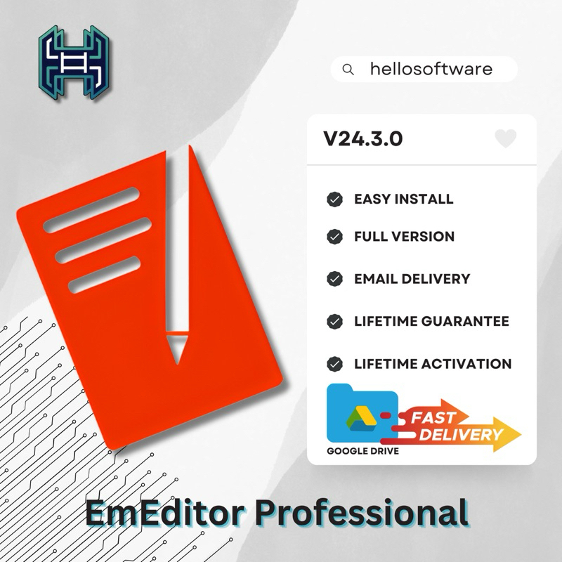Jual EmEditor Professional 2024 v24.3.0 Full Version (Versi Terbaru ...