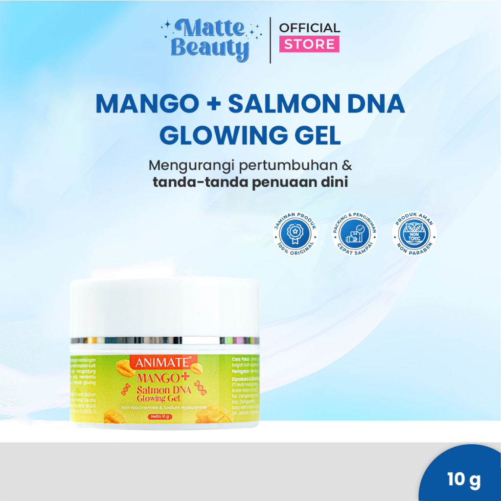 Jual Animate Mango + Salmon DNA Glowing Gel 10 gr | Shopee Indonesia
