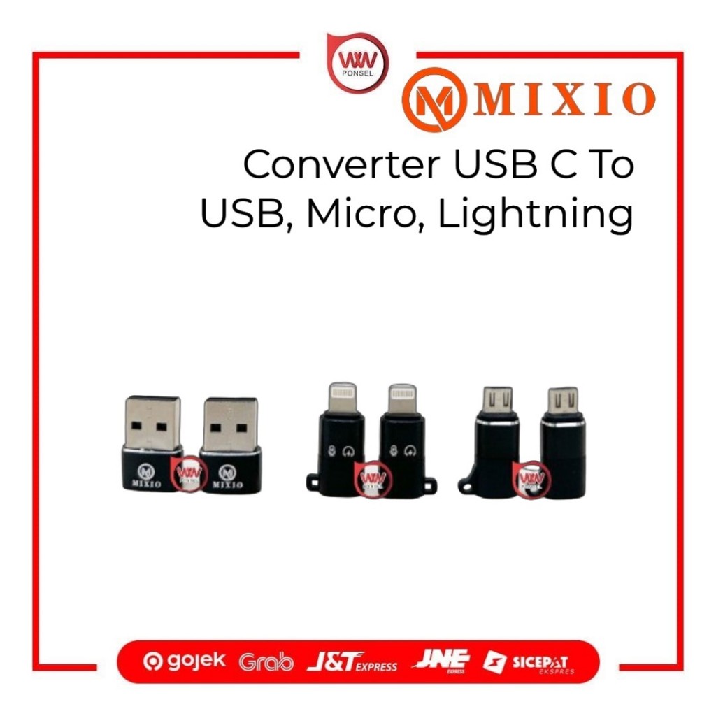 Jual Mixio Adaptor Converter Type C ke Micro Apel USB Adapter for ...