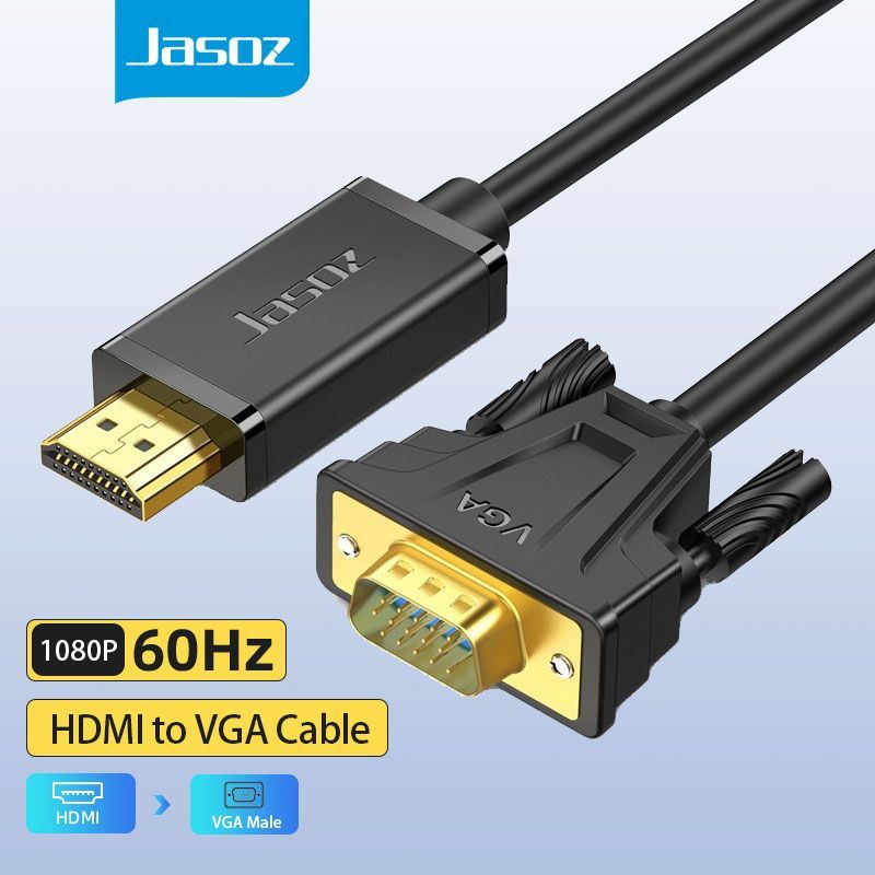 Jual Jasoz Kabel HDMI to VGA Cable Adapter 1080P Converter Male to Male ...
