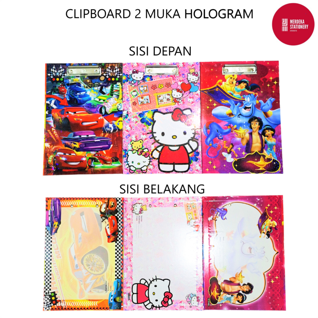 Jual Clipboard/Clip Board/Papan Jalan/Ujian/Dada 2 Muka/Sisi Depan ...