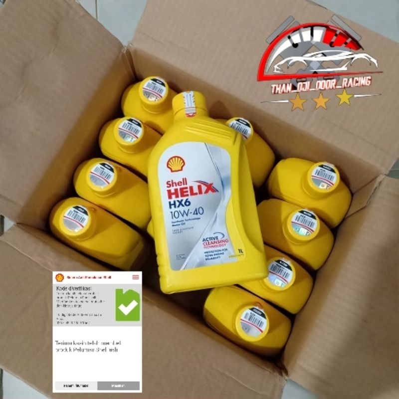 Jual Shell Helix Hx6 10W-40 Ukuran 1 Liter Oli mesin Original (Scan ...