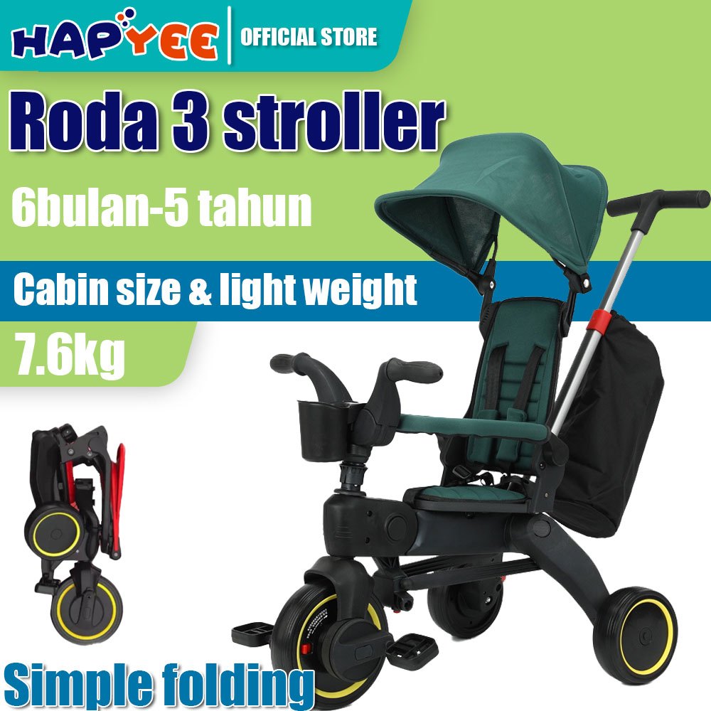 Jual Sepeda stroller roda tiga anak 1 tahun sepeda roda 3 bayi lipat ...
